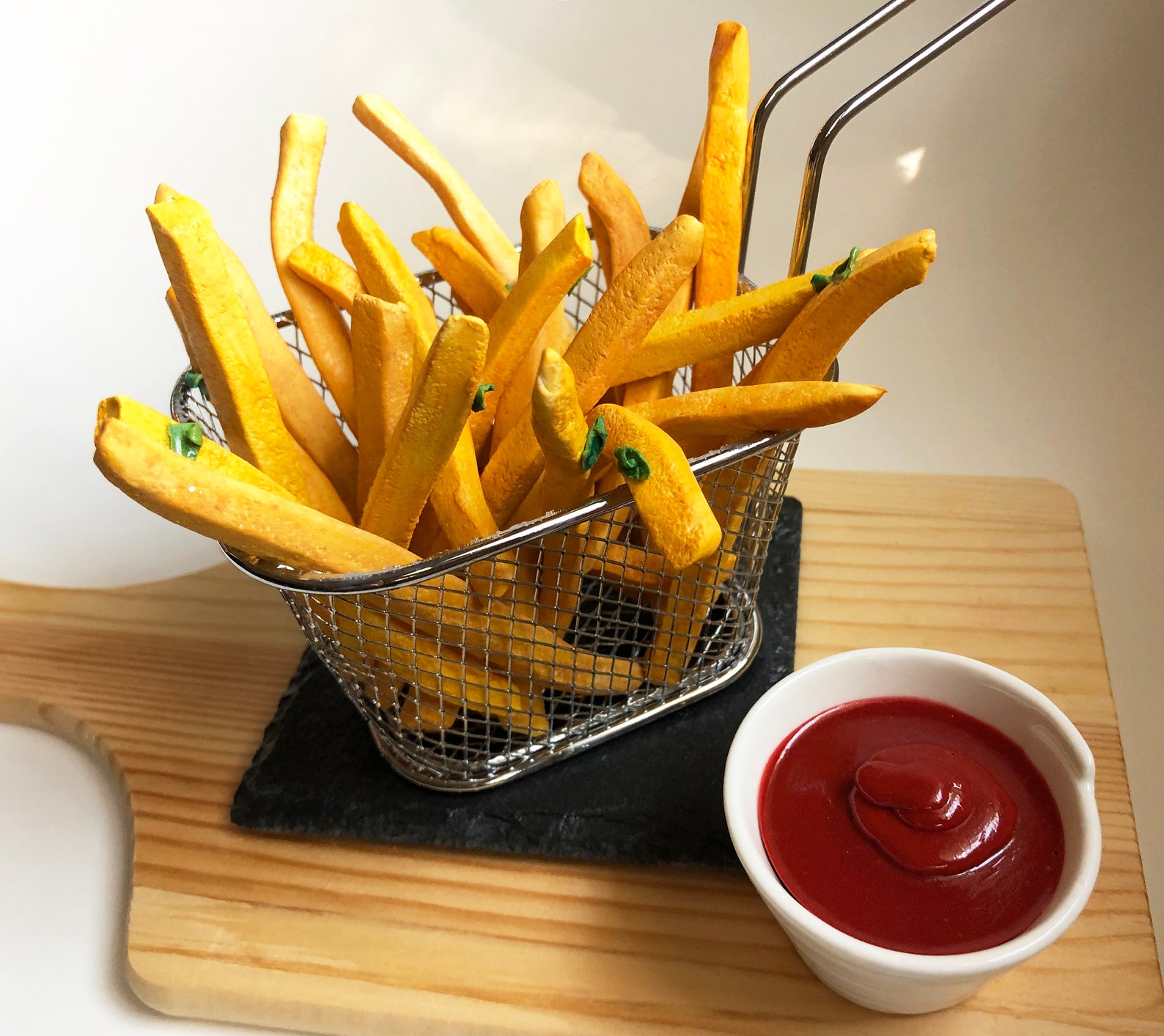 French Fries in a Basket Fries Sculpture Junk Food - Etsy