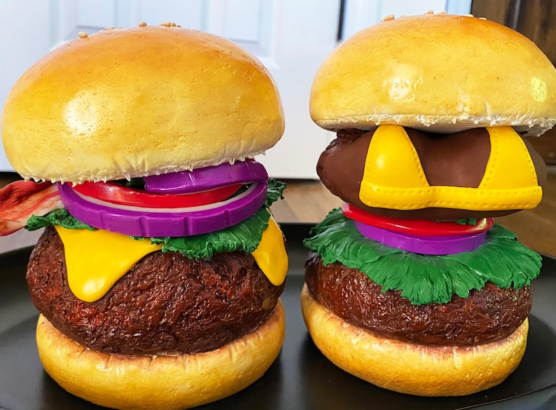 Mr and Mrs Burger Set Wedding Gift Food Art Wedding Gift Groom Bride ...