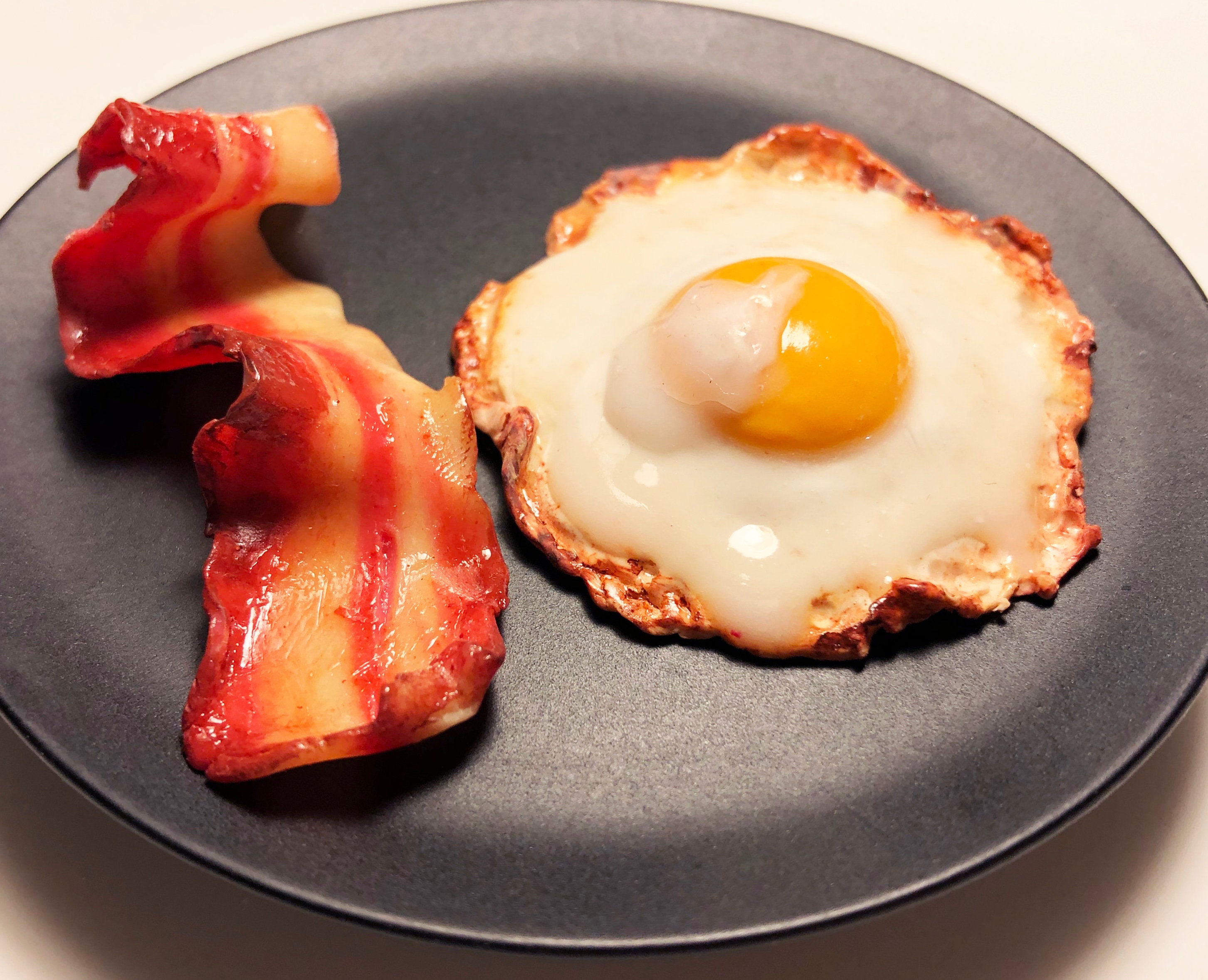 Bacon Fried Egg Sculpture Food Sculpture Clay Bacon Art - Etsy