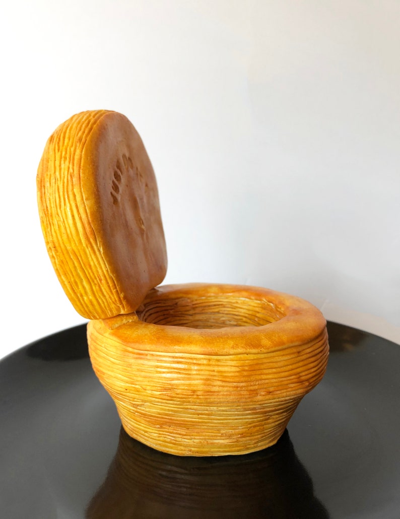 Personalized Toilet Croissant Sculpture Toilet Art Food Art Humorous ...