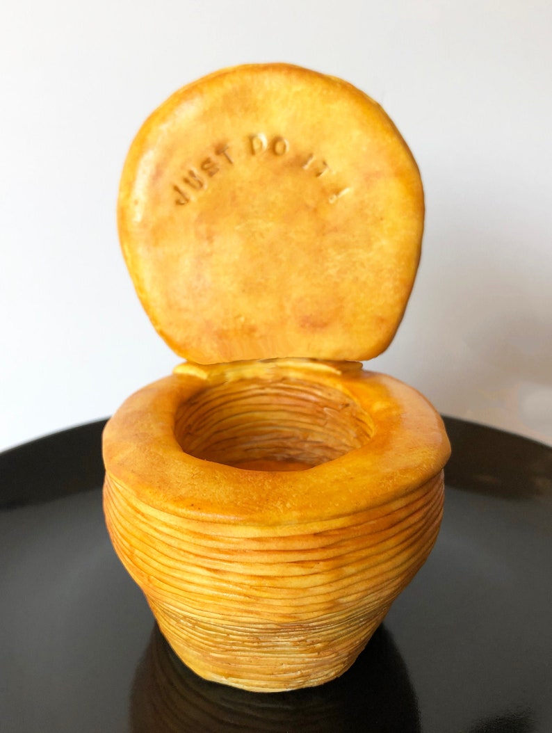 Personalized Toilet Croissant Sculpture - Toilet Art - Food Art ...