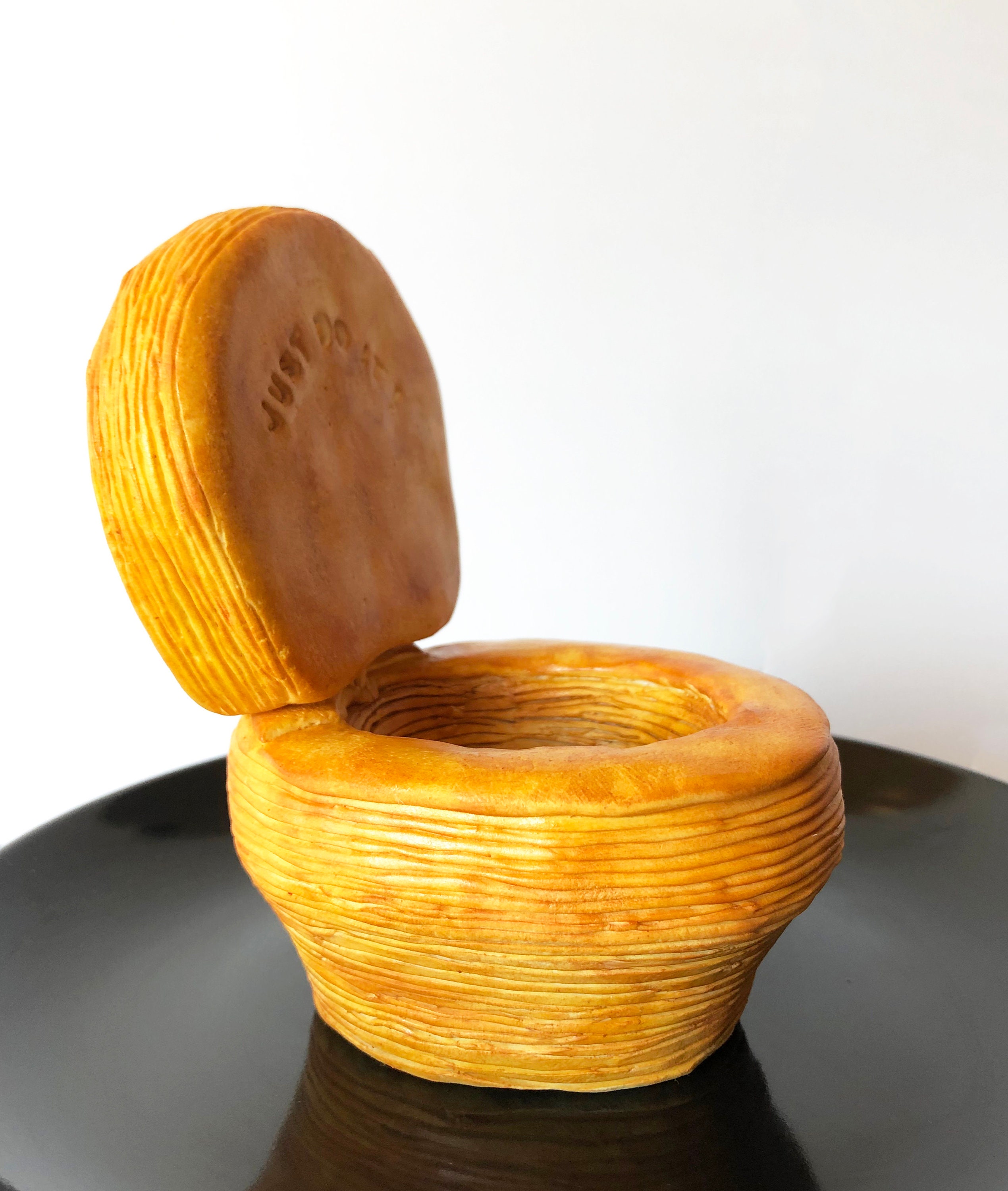 Personalized Toilet Croissant Sculpture - Toilet Art - Food Art ...