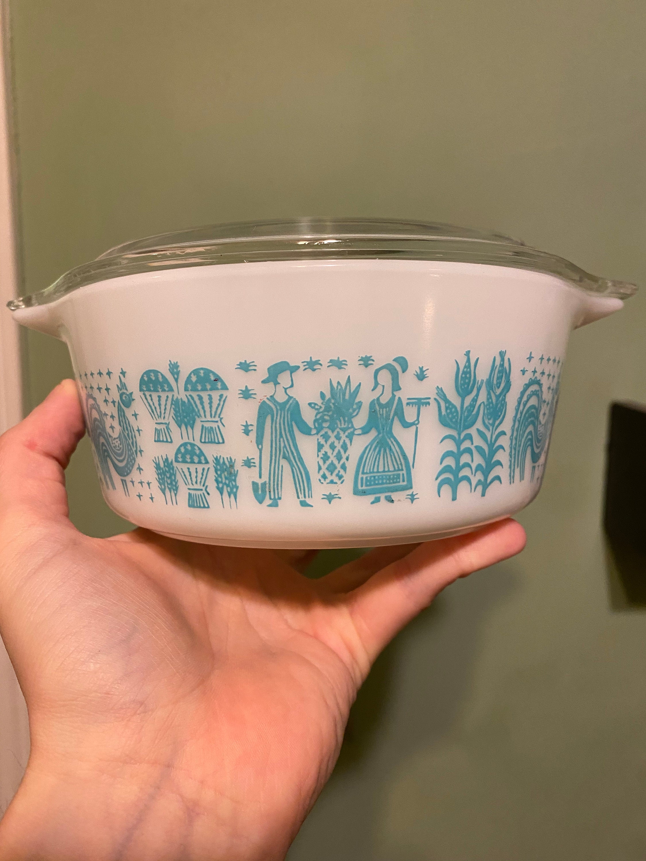 Pyrex Amish Butterprint 472 1 1/2 Pint with Lid | Etsy