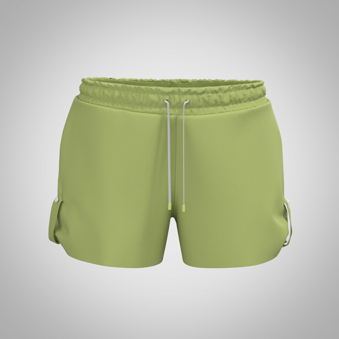 3D Digital Garment Women's Active Shorts Clo3d/marvelous Designer 2D/3D ...