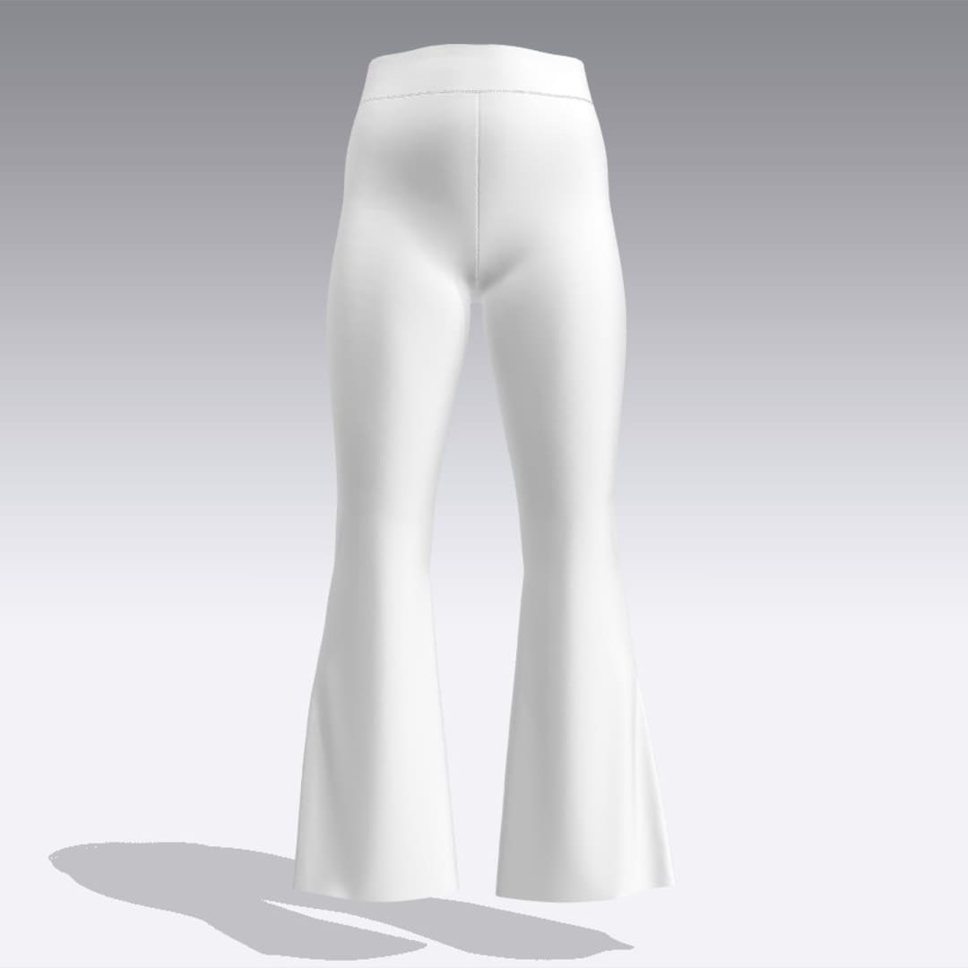 3D Digital Garment Women's Flare Pants - Clo3d/marvelous Designer 2D/3D ...