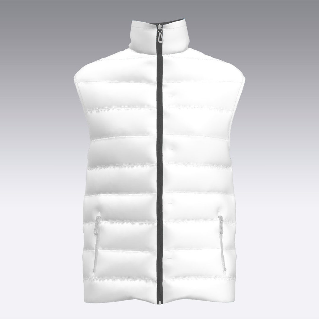 3D Digital Garment Women's Gilet Puffer Body Warmer Vest - Clo3d ...