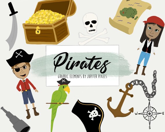 Pirate Clipart / Pirate Graphics / Instant Download - Etsy