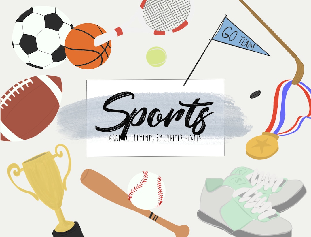 Sports Equipment Clipart / Digital Images / Instant Download - Etsy