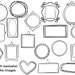 Frames Clipart / Doodle Black and White Simple Frames / Instant ...