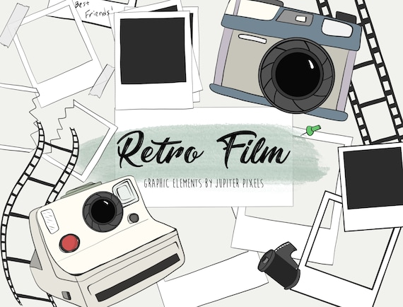 Retro Camera Film Frames Clipart / Picture Frames / Instant - Etsy