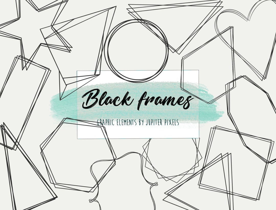 Black Frames Clipart / Digital Images / Instant Download - Etsy