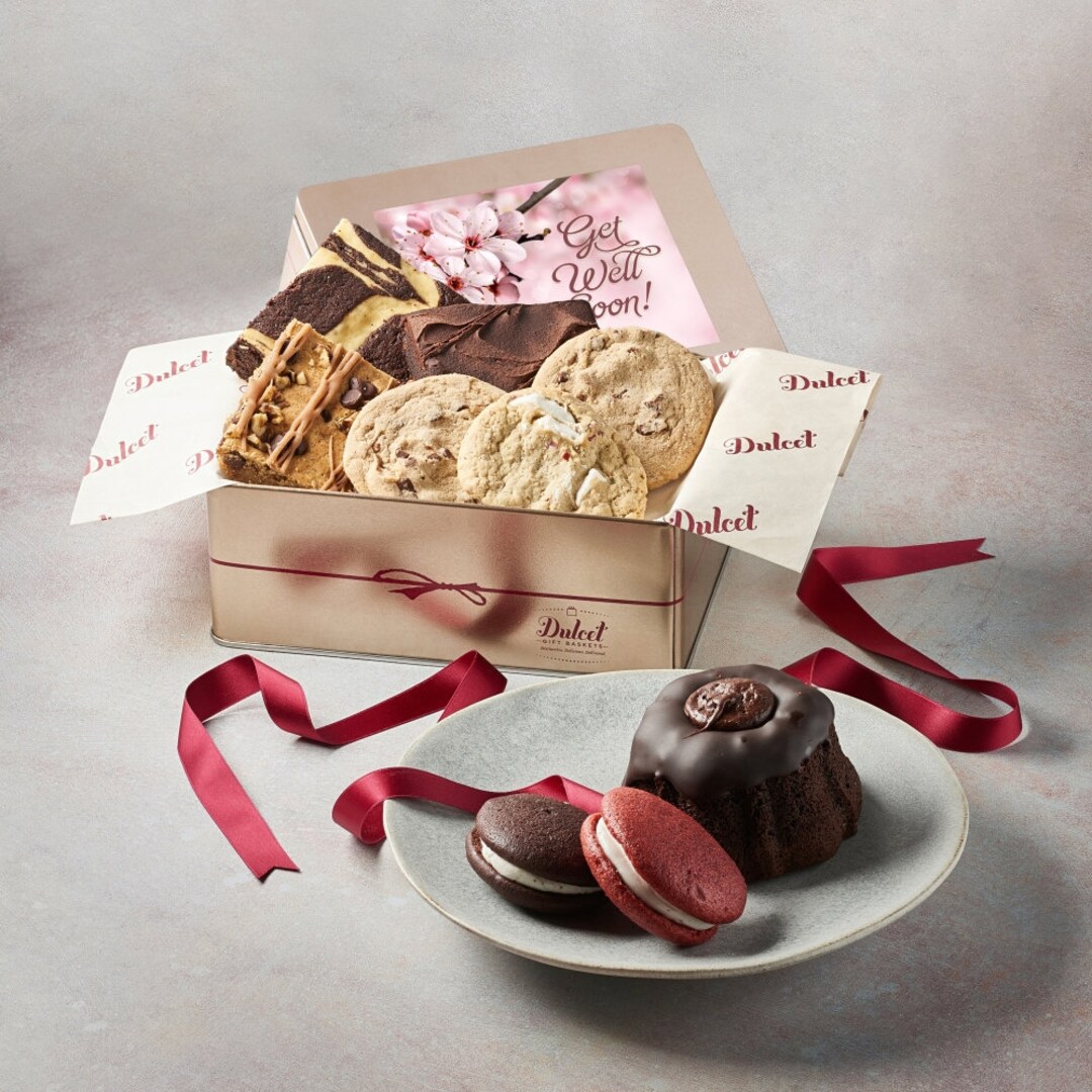 Gourmet Desserts Sampler Tin | Get Well Gift | Gourmet Brownies ...