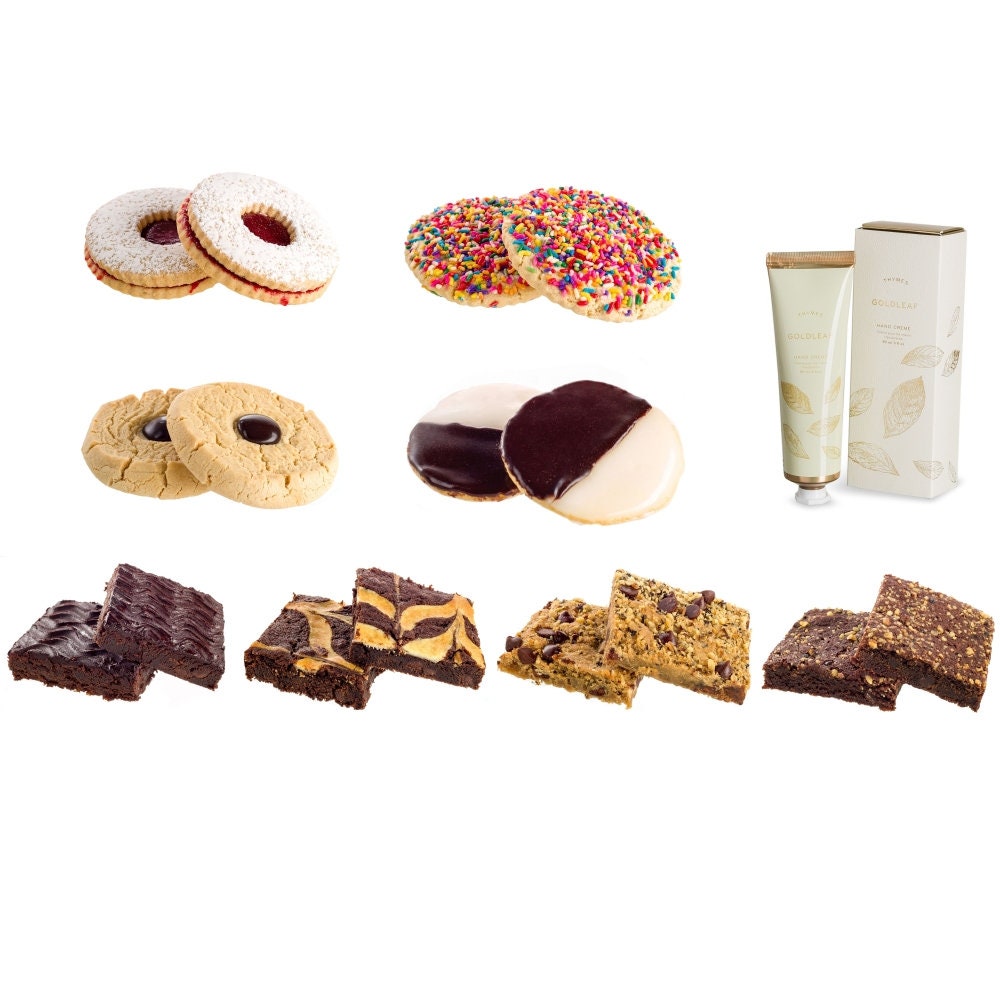 Gourmet Bakery Assortment Gift Box With Luxury Gold Leaf Hand - Etsy