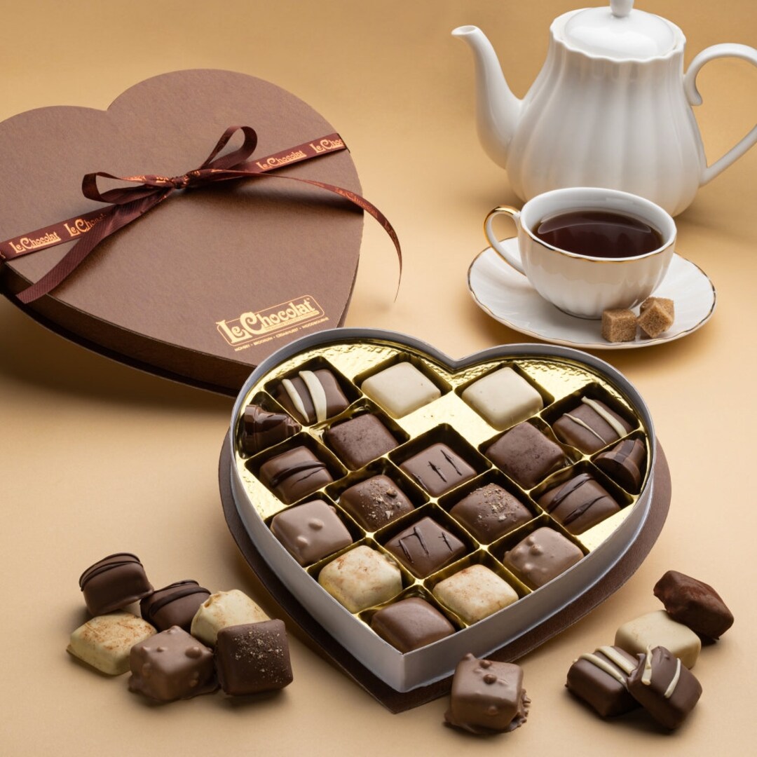 Milk Chocolate Assortment, Heart Gift Box, Gourmet Chocolates - Etsy