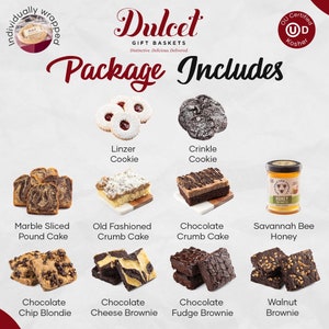 Gourmet Dessert Sampler Gift | Marble Pound Cake | Assorted Cookies ...