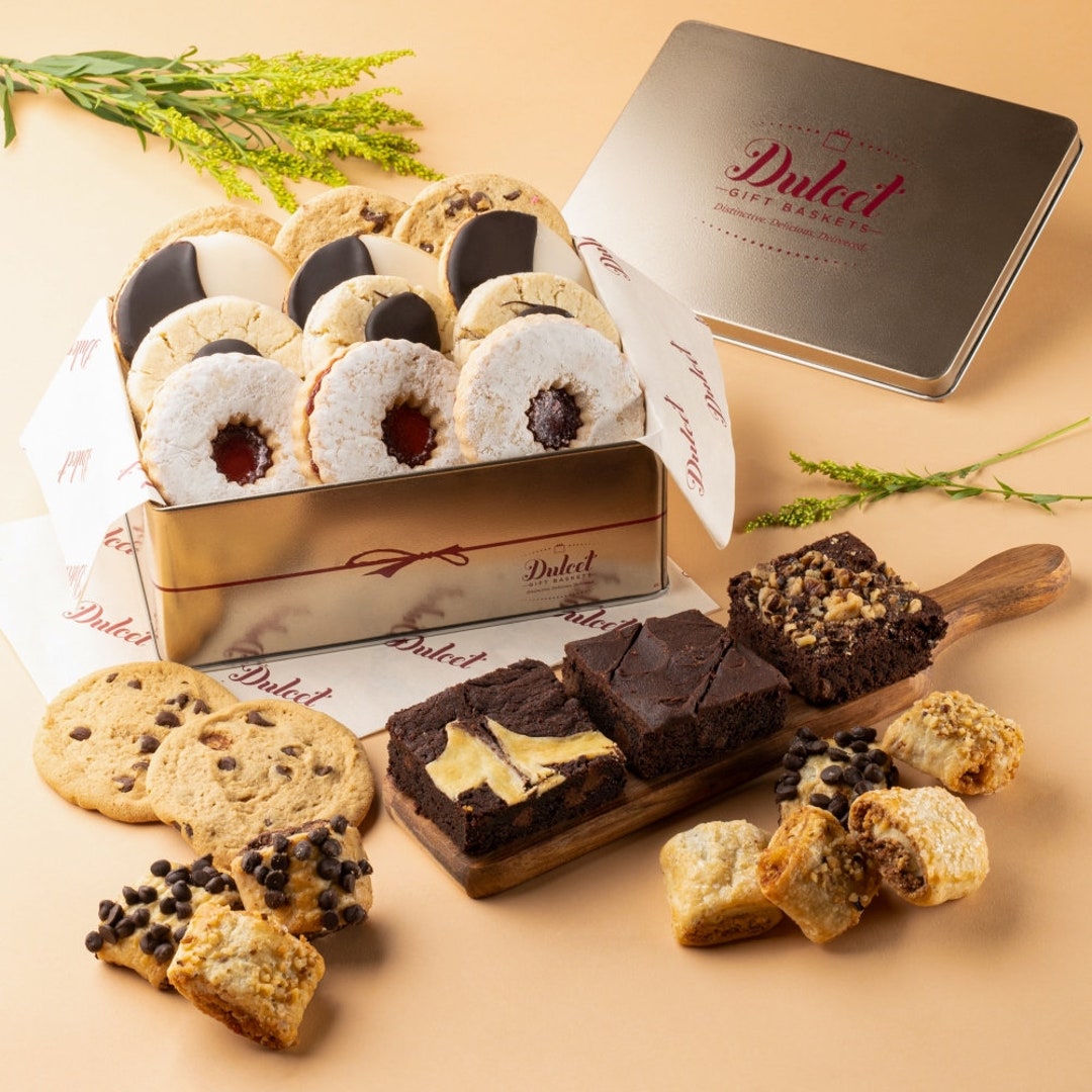 Assorted Dessert Gift Tin | Gourmet Brownies | Cookie Sampler ...