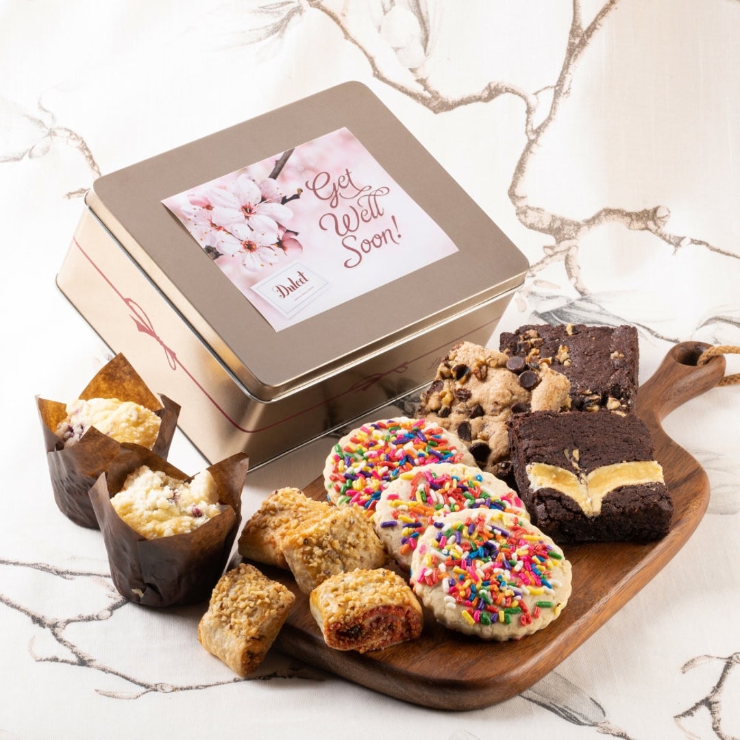 Dulcet Gift Basket Get Well Soon Gift Tin – Fresh Baked Cookies ...