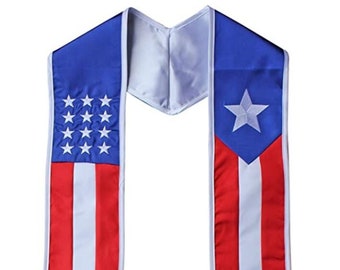 Puerto Rico Flag Graduation Sash - Etsy