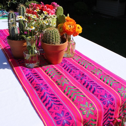 Colorful Mexican Otomi Print Table Runner Various Sizes - Etsy