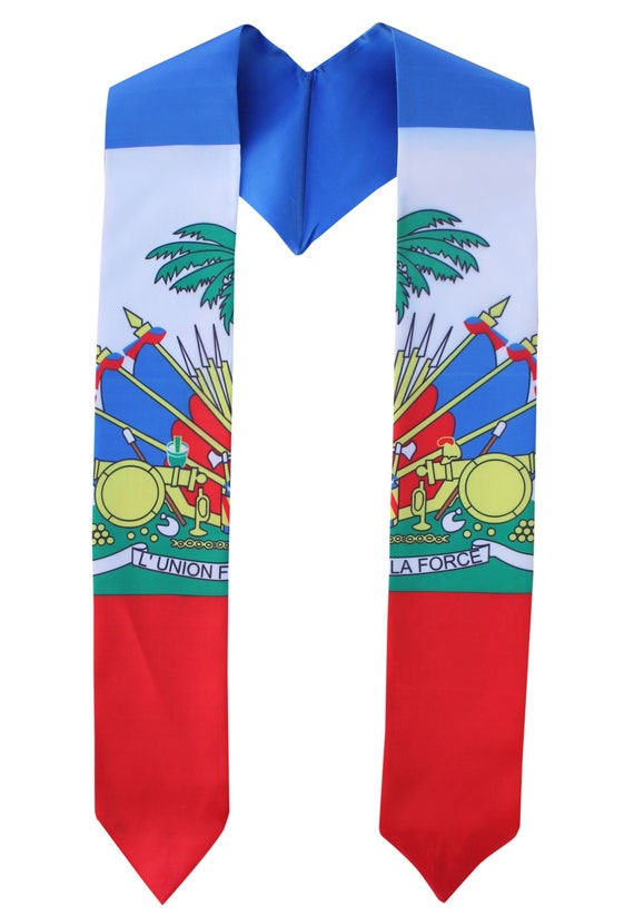 HAITI Graduation Stole Sash Silk Flag Classic HAITIAN Scarf | Etsy