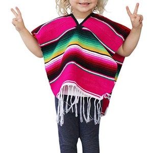 Kids Youth Mexican Serape Sarape Poncho Size 2 to Teen - Etsy