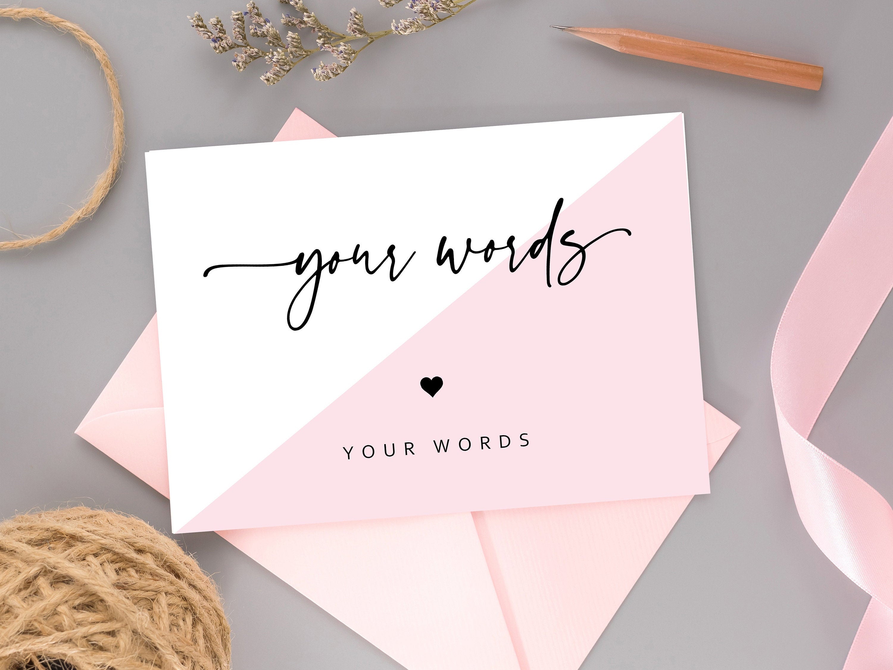 Personalized Card With Your Words Completely Custom Card - Etsy