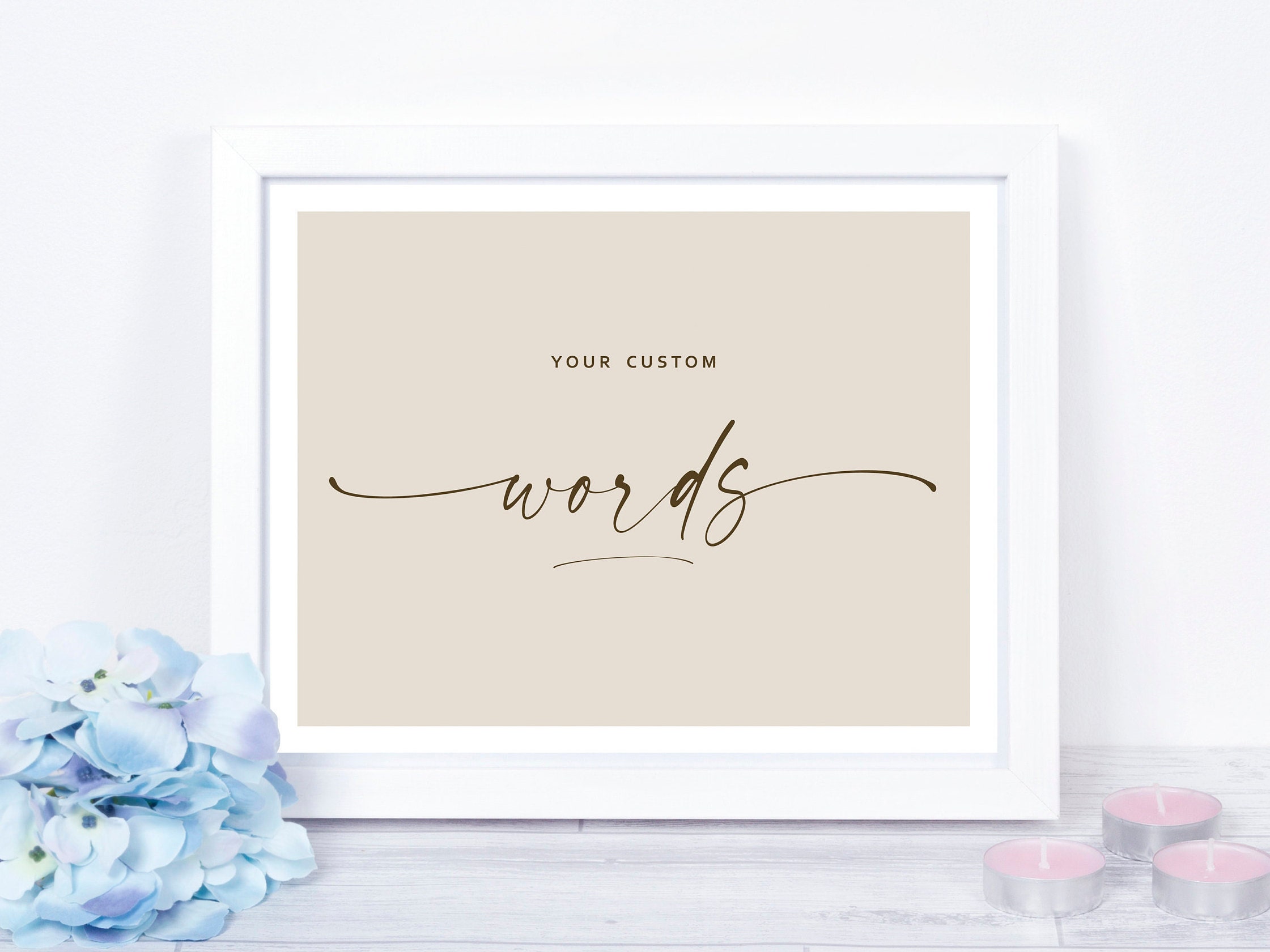 Custom Printable With YOUR Words Unique Digital Print With Your Message ...