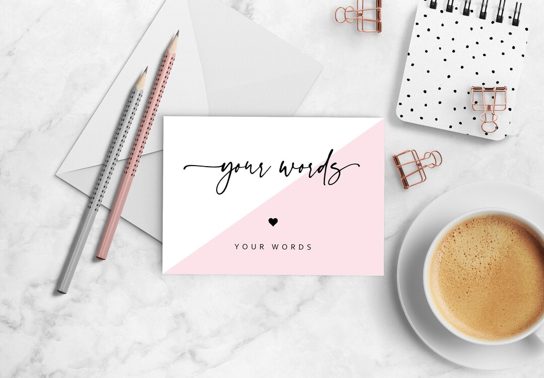 Personalized Card With Your Words Completely Custom Card Greeting Card ...