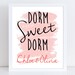 Personalized Printable for College Roommates Dorm Sweet Dorm - Etsy