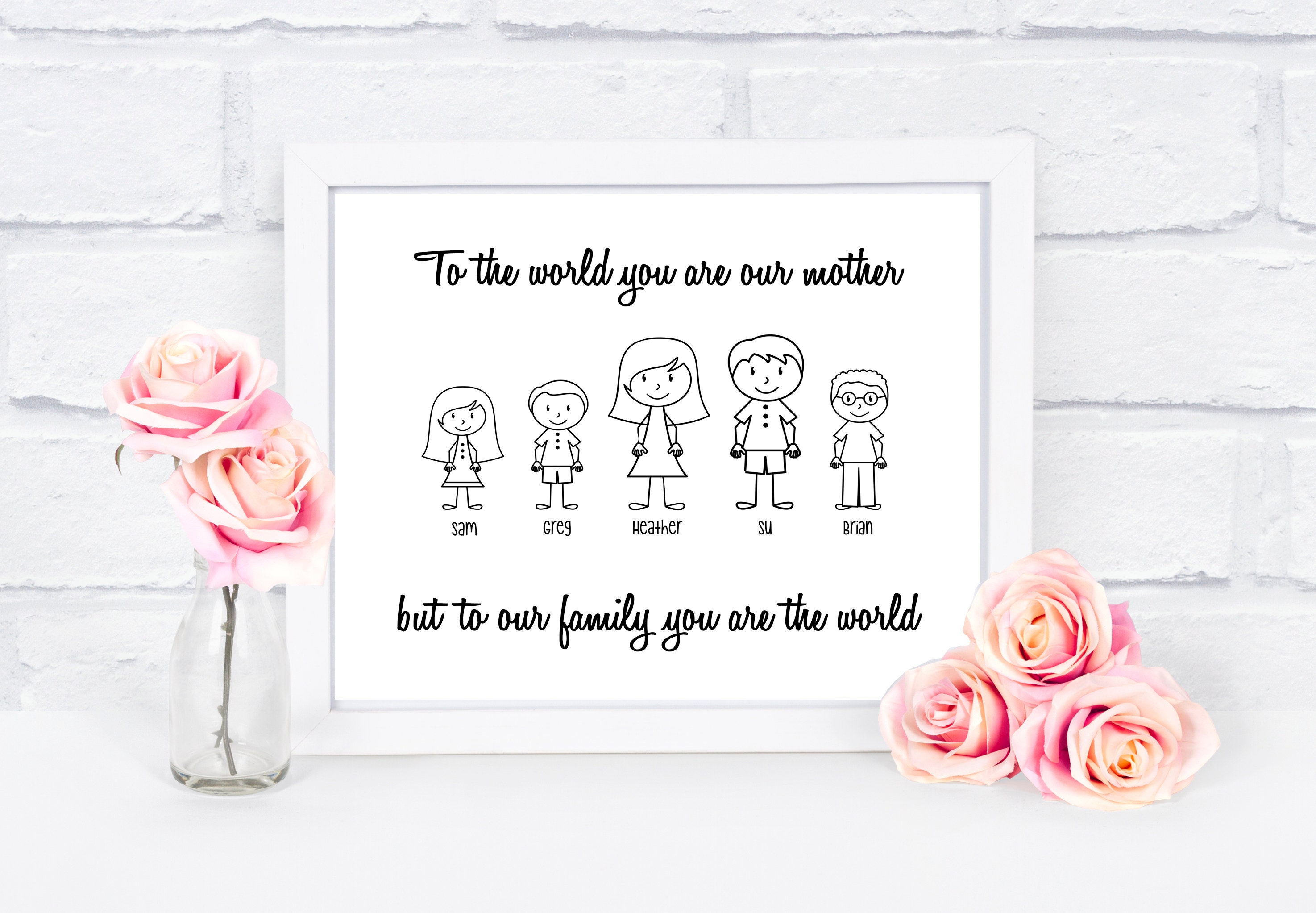 Custom Printable With YOUR Message, Images and Names of Your Family ...