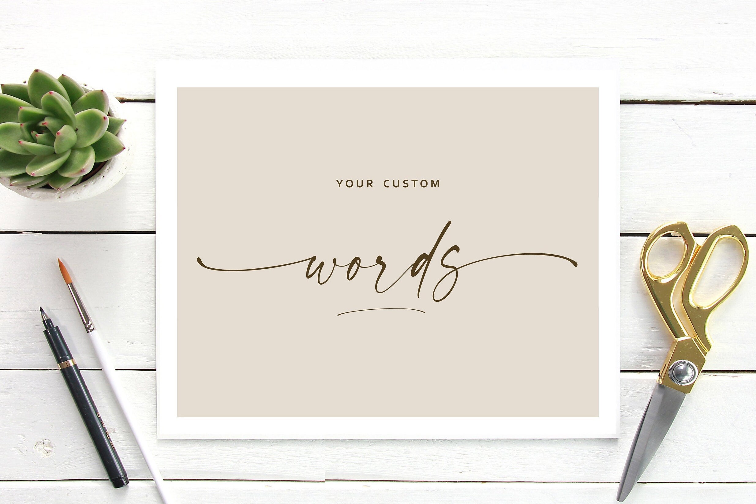 Custom Printable With YOUR Words Unique Digital Print With Your Message ...