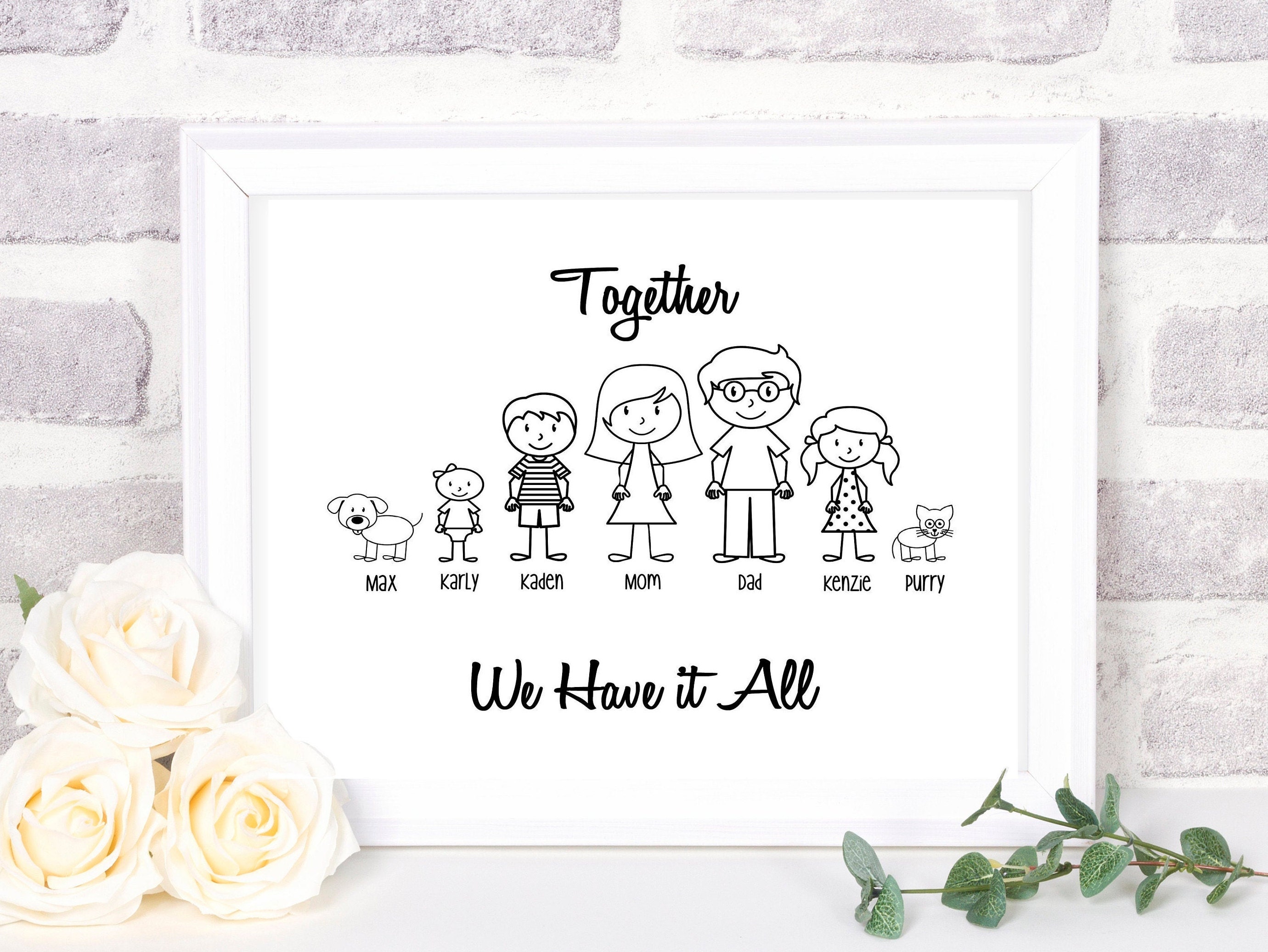 Custom Printable With YOUR Message, Images and Names of Your Family ...