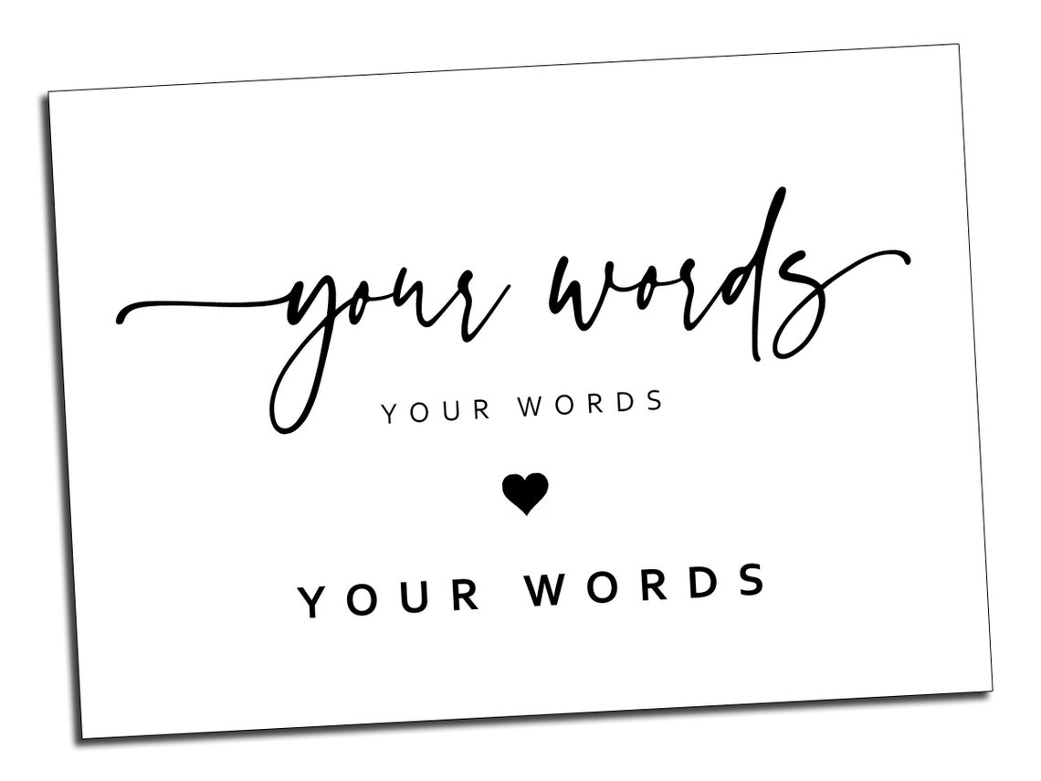 Personalized Card With Your Words Completely Custom Card - Etsy