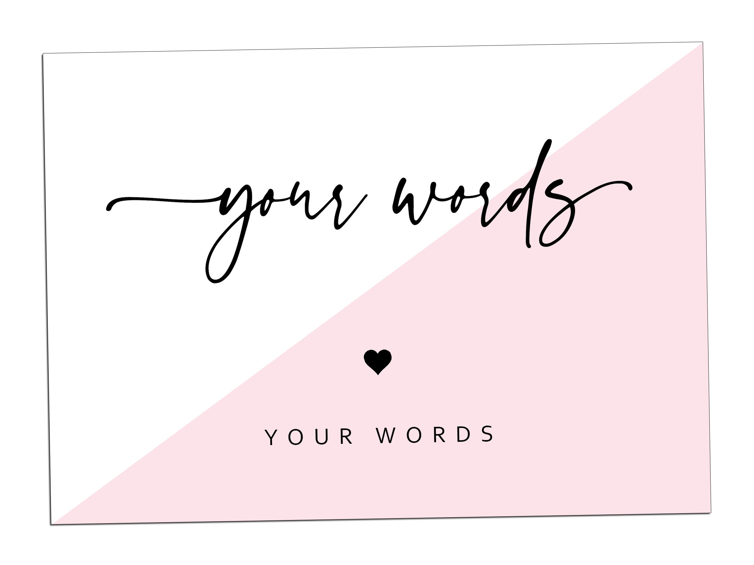 Personalized Card With Your Words Completely Custom Card - Etsy