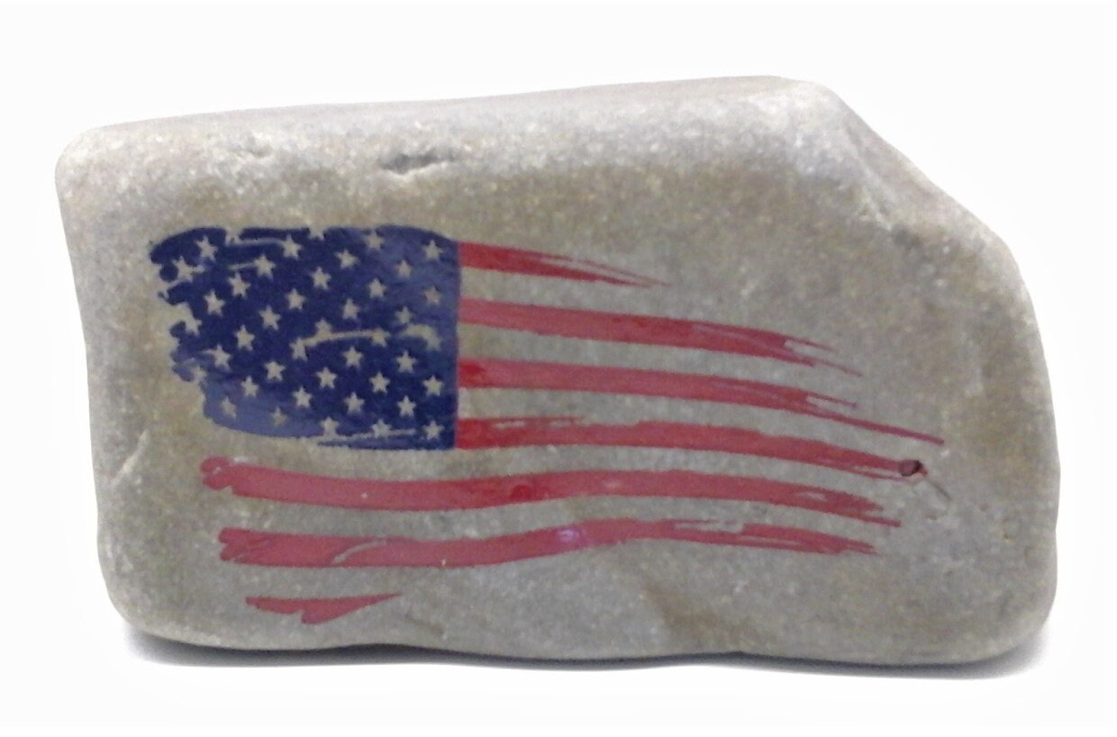 Rock Engraving American Flag - Etsy