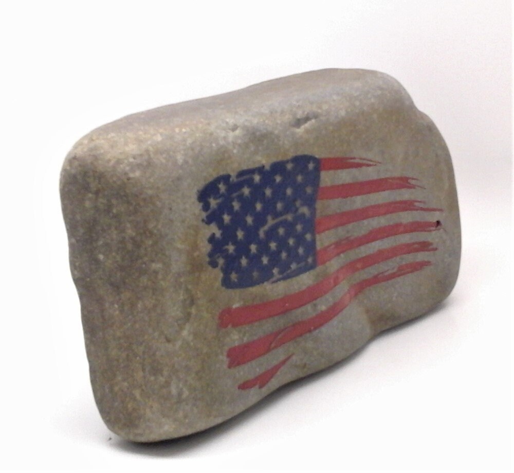 Rock Engraving American Flag - Etsy