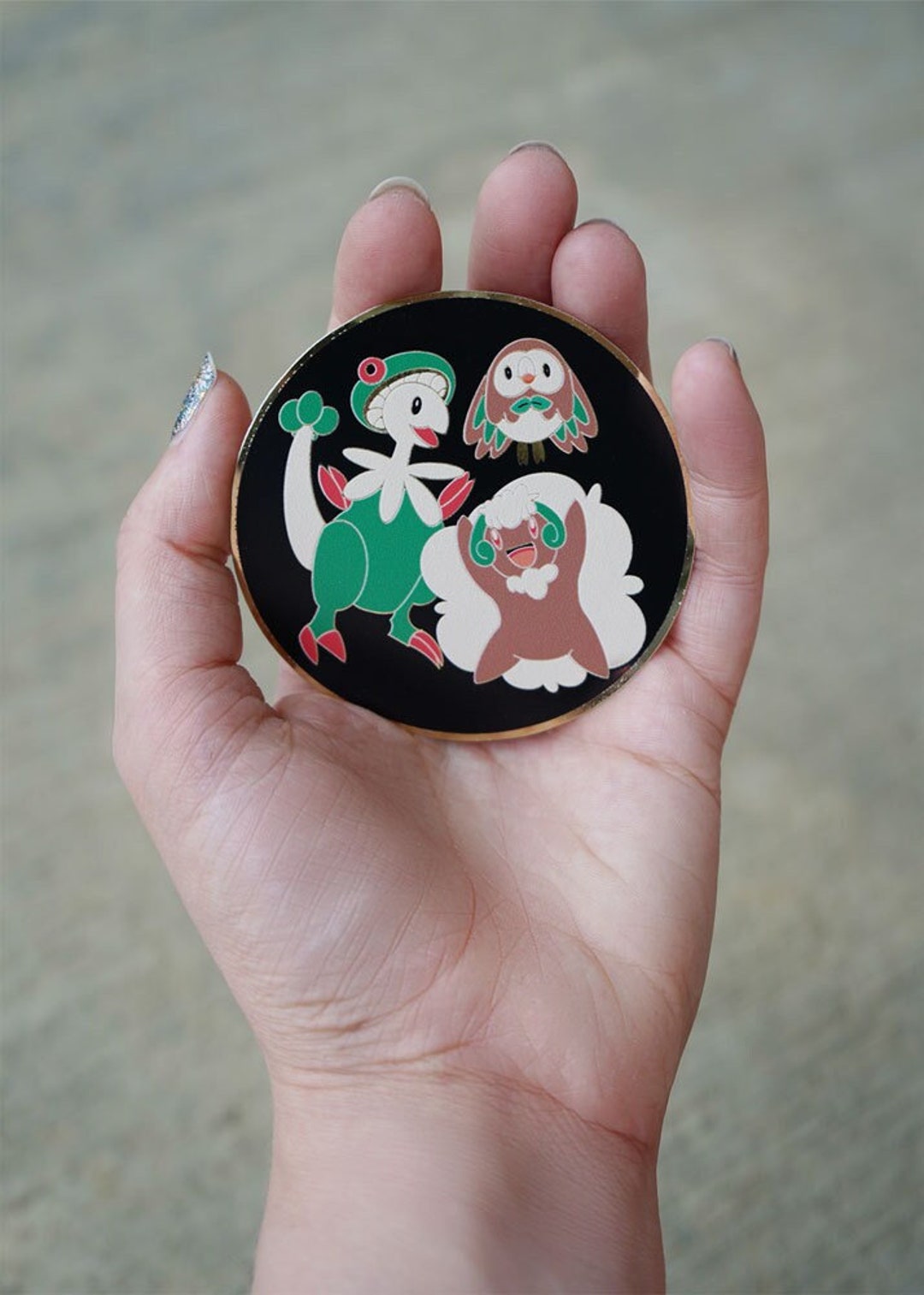 Gold UV Printed Grass Pokemon Trio Metallic Sticker- Breloom ...