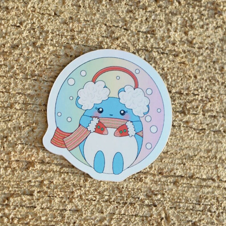 Cold Winter Marill Pokemon Holographic Sticker Vinyl Sticker - Etsy