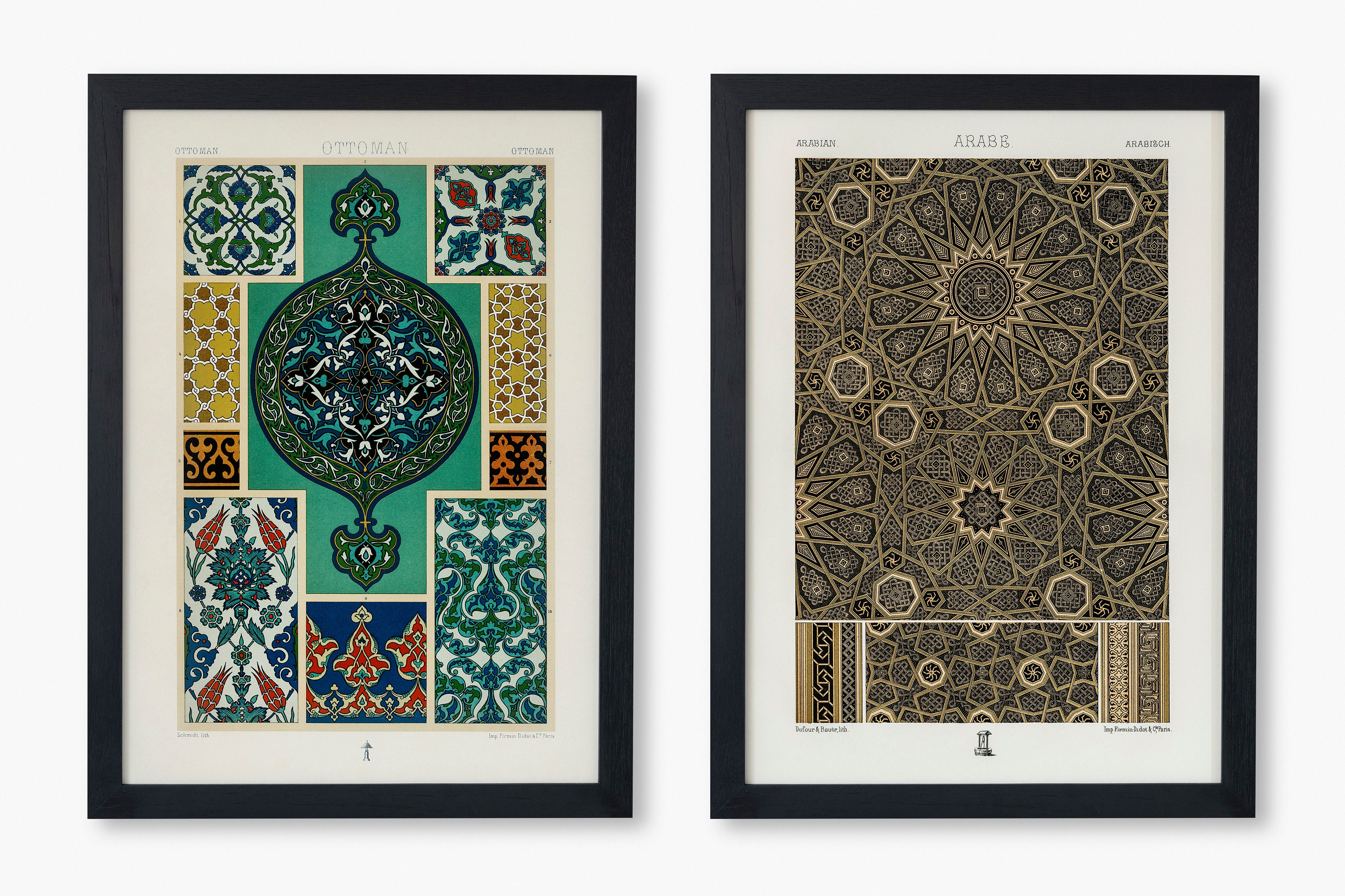 Set of 9, Patterns Arabian Poster, Patterns Moresque Poster, Patterns ...