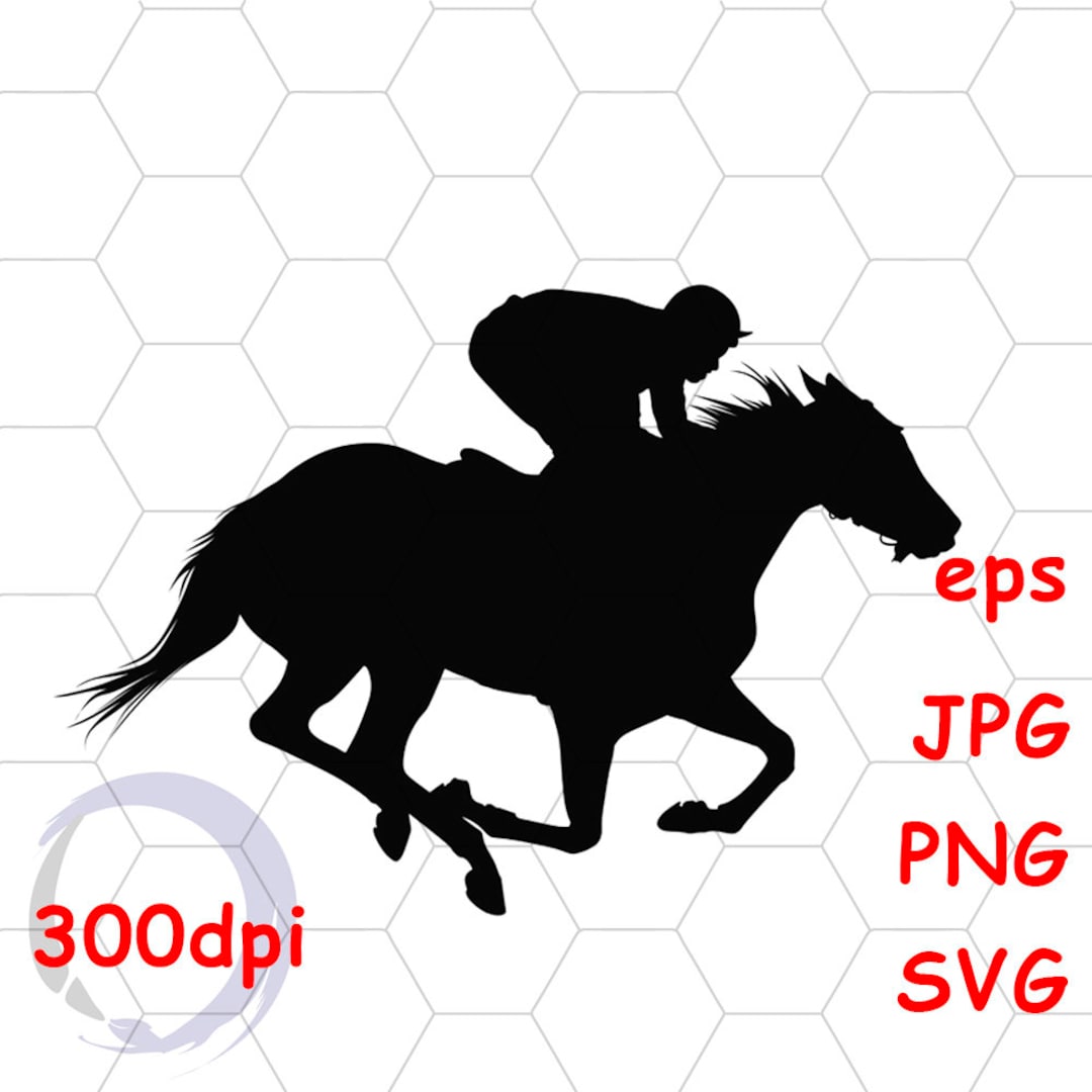 Horse Racing Silhouette SVG File EPS PNG Digital Svg File - Etsy