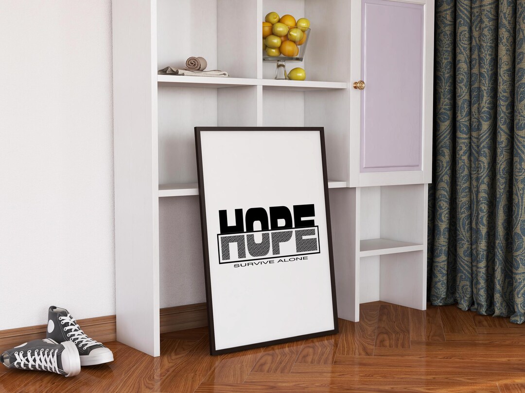 Bold Black Typography Poster, Minimalist Art, Modern Wall Art, Trendy ...