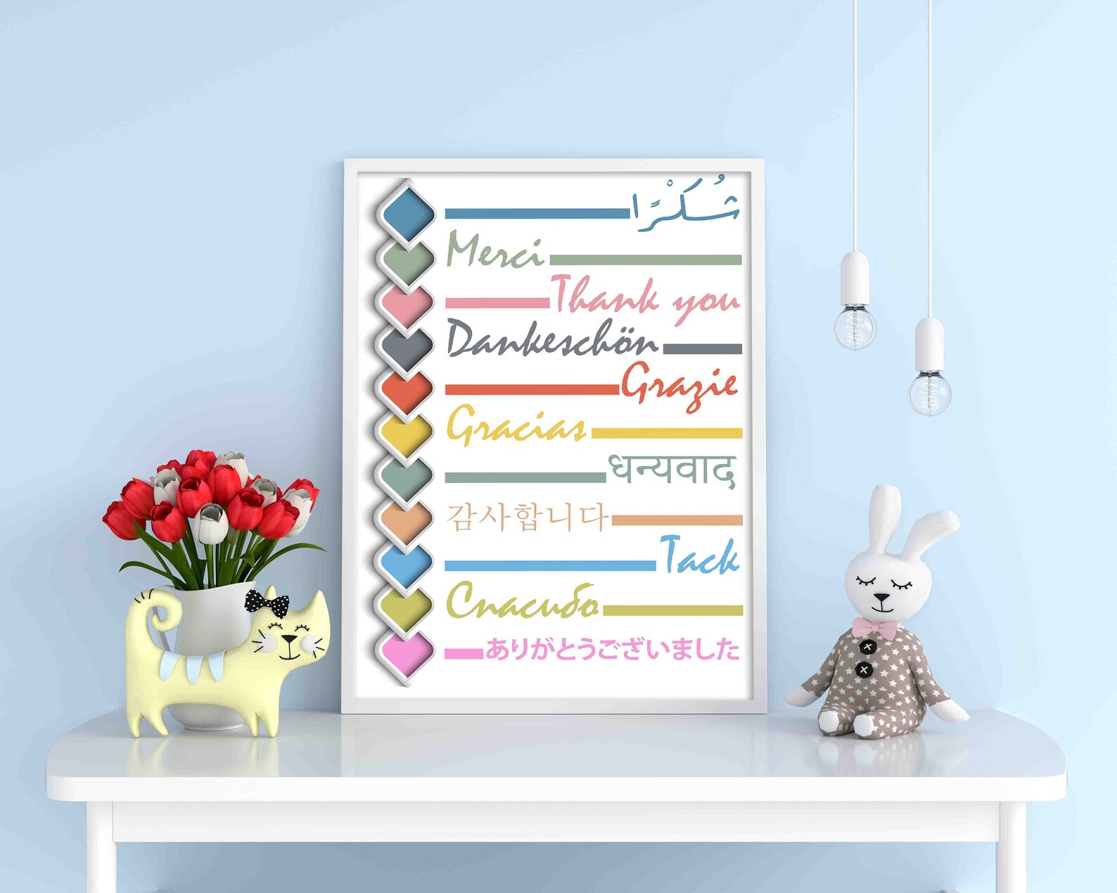 Thanks in All Languages. Thank You Choukran | Etsy