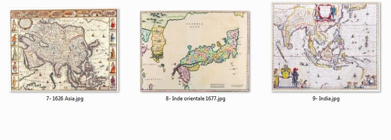 Set of 12, Maps of Asia Printable, Asia Wall Art, Asia Illustrated Maps ...