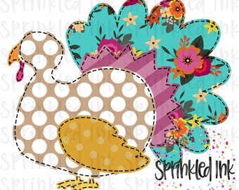 Watercolor PNG Faux Applique Fall Floral M2M Matilda Jane | Etsy