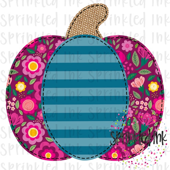 Watercolor PNG Faux Applique Fall Floral M2M Matilda Jane | Etsy