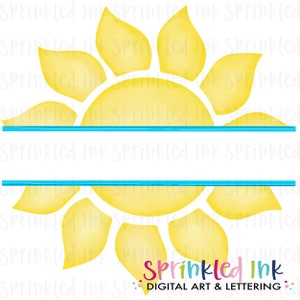 Watercolor PNG Split Name Plate Sun Download File - Etsy