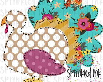 Watercolor PNG Faux Applique Fall Floral M2M Matilda Jane | Etsy