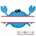 Watercolor PNG Split Name Plate blue Crab Download File - Etsy