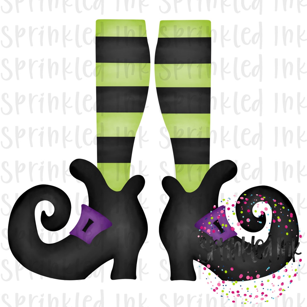 Watercolor PNG Halloween Witch Feet Digital Download File - Etsy Hong Kong
