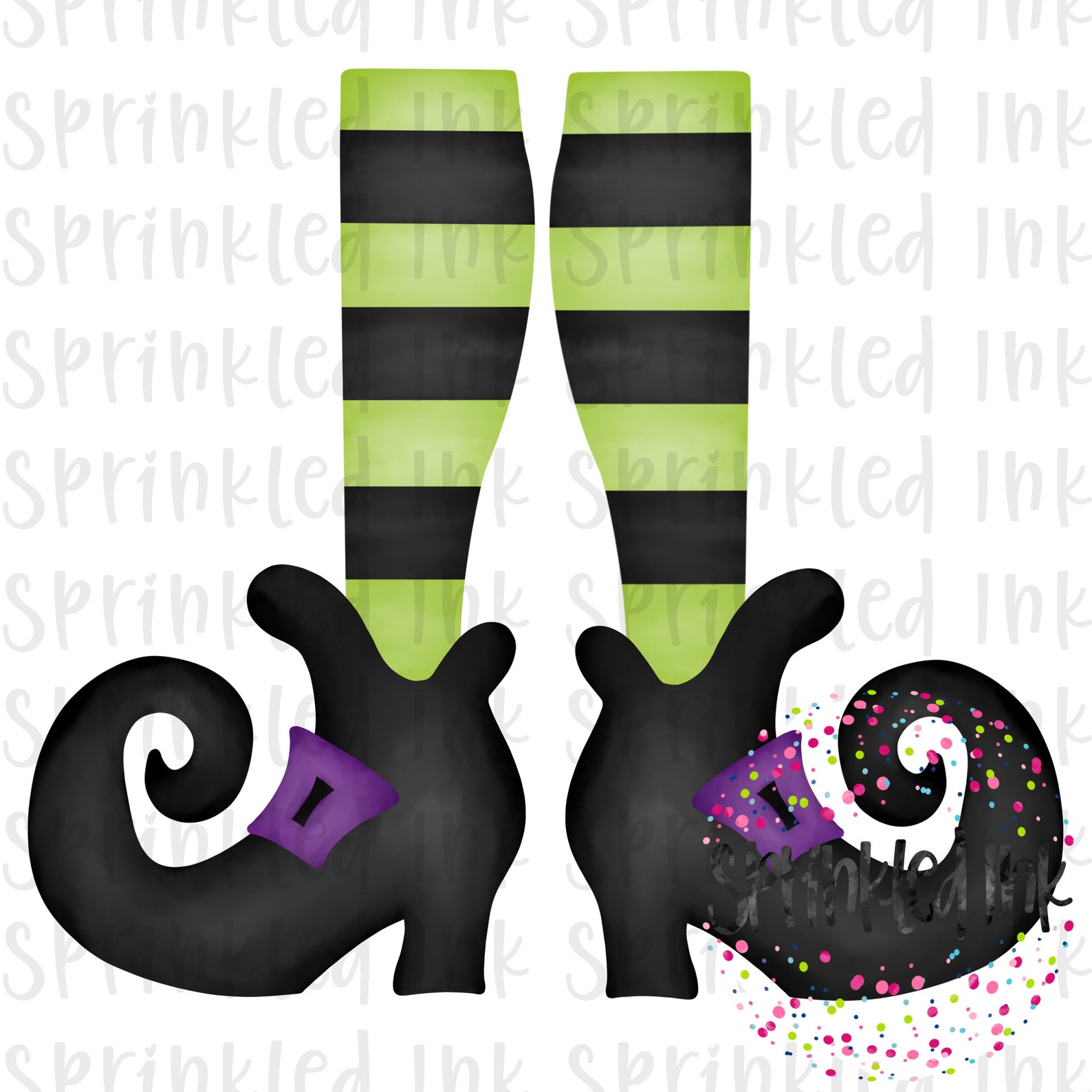 Watercolor PNG Halloween Witch Feet Digital Download File - Etsy